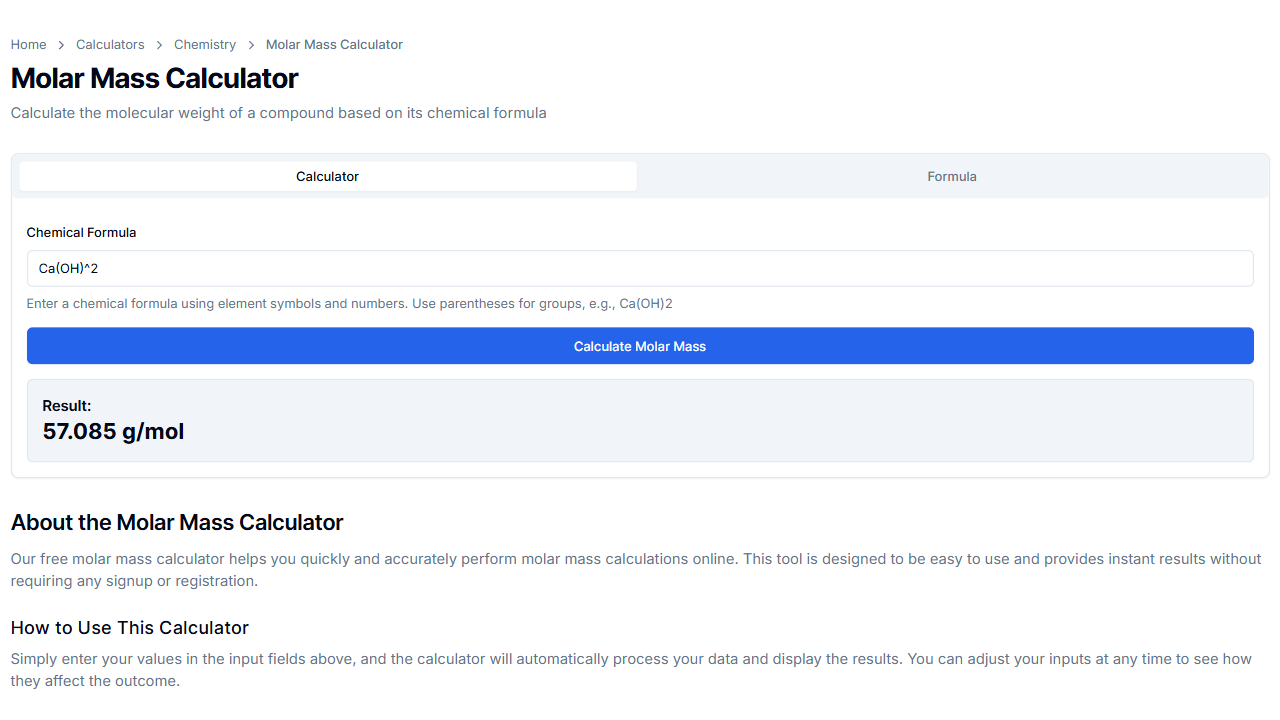Free Limiting Reactant Calculator | Easy Online Chemistry Tool | Free ...
