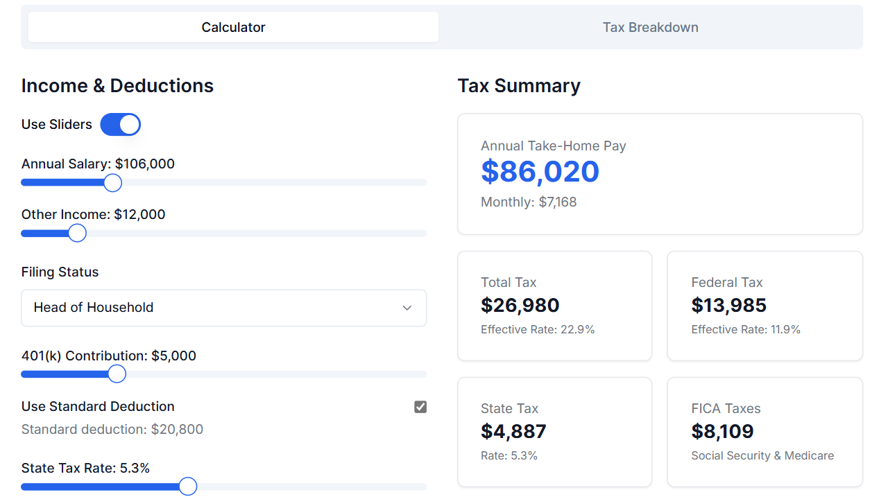 Free Tax Calculator | Easy Online Percentage Tool | Free Calculators